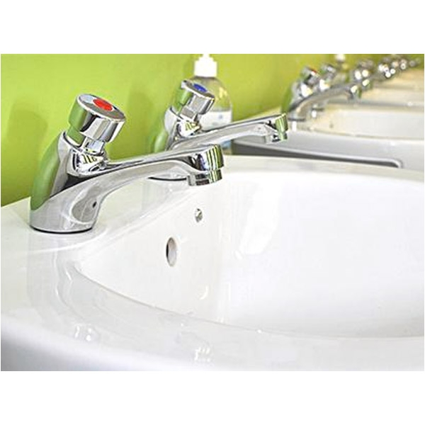 Deva Non-Concussive Basin Taps (Pair) | NCT001 | Deck Mounted | Chrome