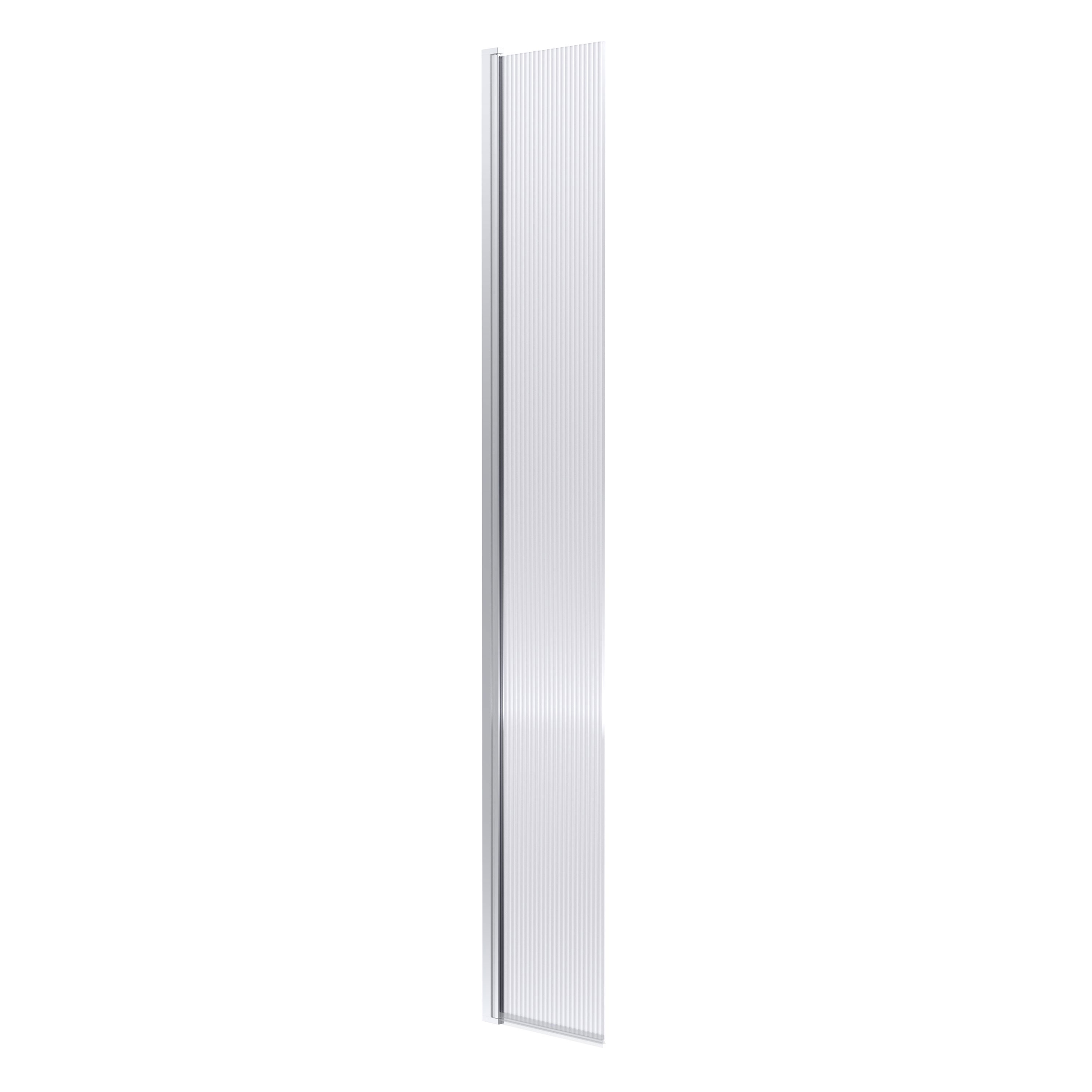 Hudson Reed Fluted Wet Room Panel | WRFL19580 | 800mm | 8mm | Smoked