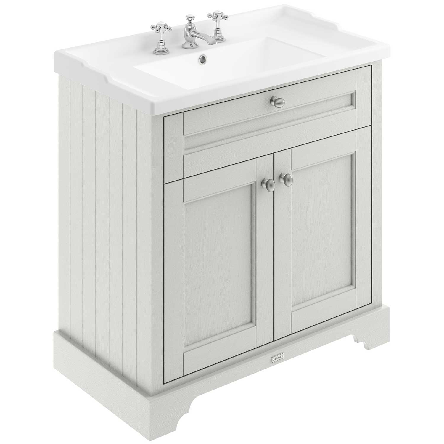 Hudson Reed Old London Floor Standing Vanity Unit 3TH Basin 800mm ...