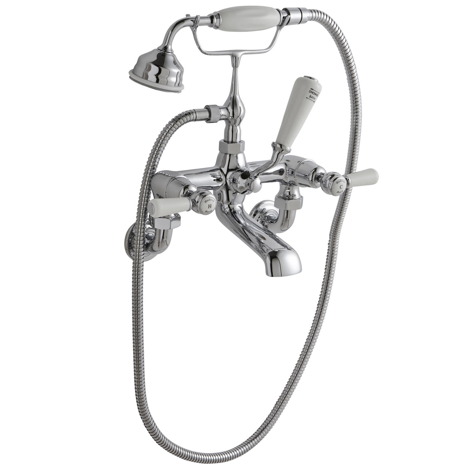 Hudson Reed Topaz Lever Bath Shower Mixer | BC304DL | Deck Mounted | Chrome