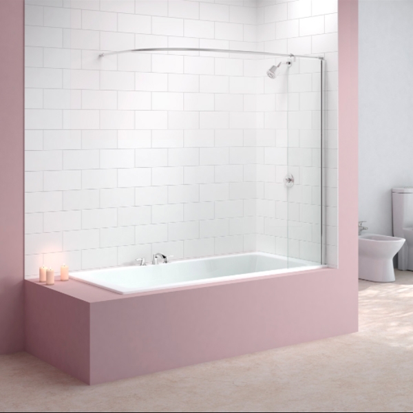 Merlyn MB Standard Bath Screen | MB2 | 6mm | Clear/Chrome