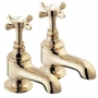 Deva Coronation Bath Taps (Pair) | CR20/501 | Deck Mounted | Gold