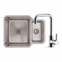 Prima R25 Kitchen Sink | PPR8044 | 1.5 Bowl | Stainless Steel/Chrome
