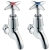 Deva Cross Bib Taps (Pair) | 095X | Wall Mounted | Chrome
