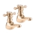 Deva Tudor Basin Taps (Pair) | TUD01/501 | Deck Mounted | Gold